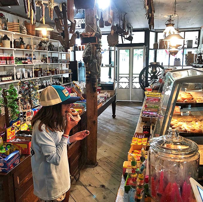 Young explorers discover the magic of an old-fashioned country store &ndash; where candy jars and wooden toys compete for attention with those legendary donuts.