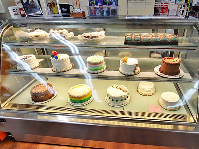 Cake counter: Mini masterpieces await their forever homes. These aren't just cakes&mdash;they're celebrations waiting to happen.