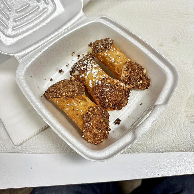 Cannolis dusted with powdered sugar and chocolate, because sometimes life hands you crispy shells filled with sweet cream and you just say yes.