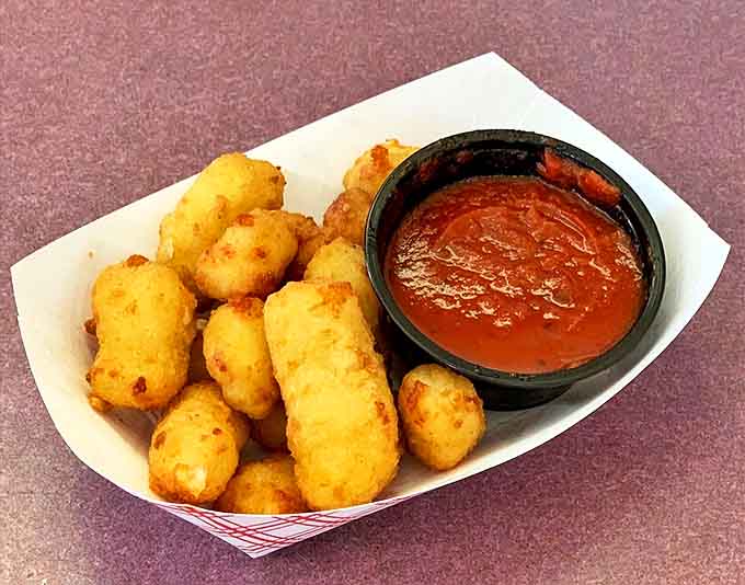 Cheese curds that squeak with freshness and glisten with promise. Wisconsin's favorite export given the Cruiser's treatment – bigger, better, more abundant.
