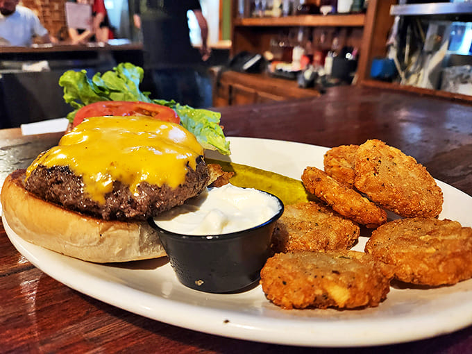 The cheeseburger plate comes with a side of nostalgia &ndash; proof that some culinary pleasures never go out of style, especially with those crispy sides.
