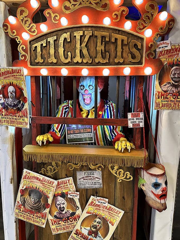 Clown: "Step right up!" This carnival-inspired nightmare fuel combines vintage circus aesthetics with modern horror sensibilities&mdash;just don't reach for those tickets.