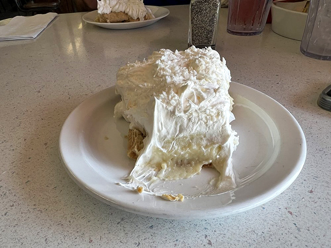 Coconut cream pie that defies both gravity and restraint &ndash; good luck stopping at just one slice.