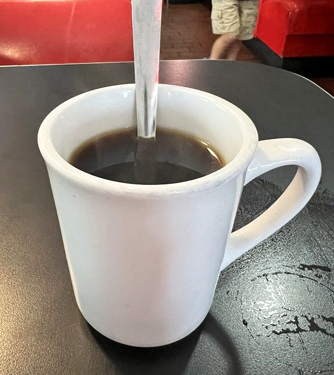 The humble diner coffee mug &ndash; unassuming yet reliable, like that friend who's always there when you need comfort in liquid form.