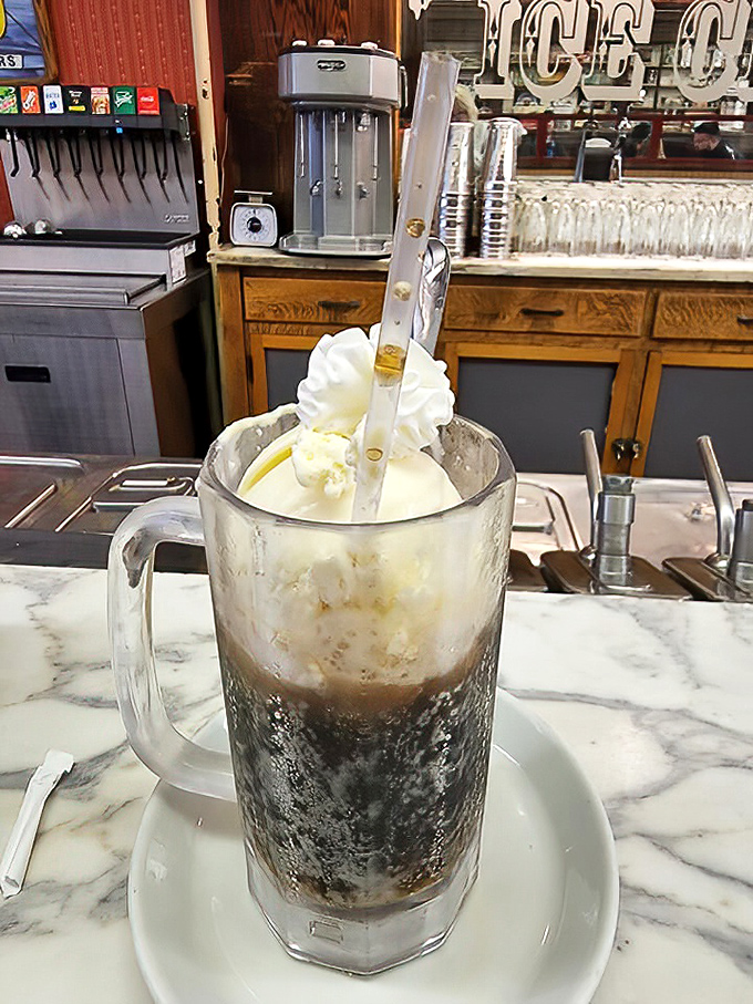 The classic marriage of soda and ice cream&mdash;served in a frosty mug with that signature foam that tickles your nose.