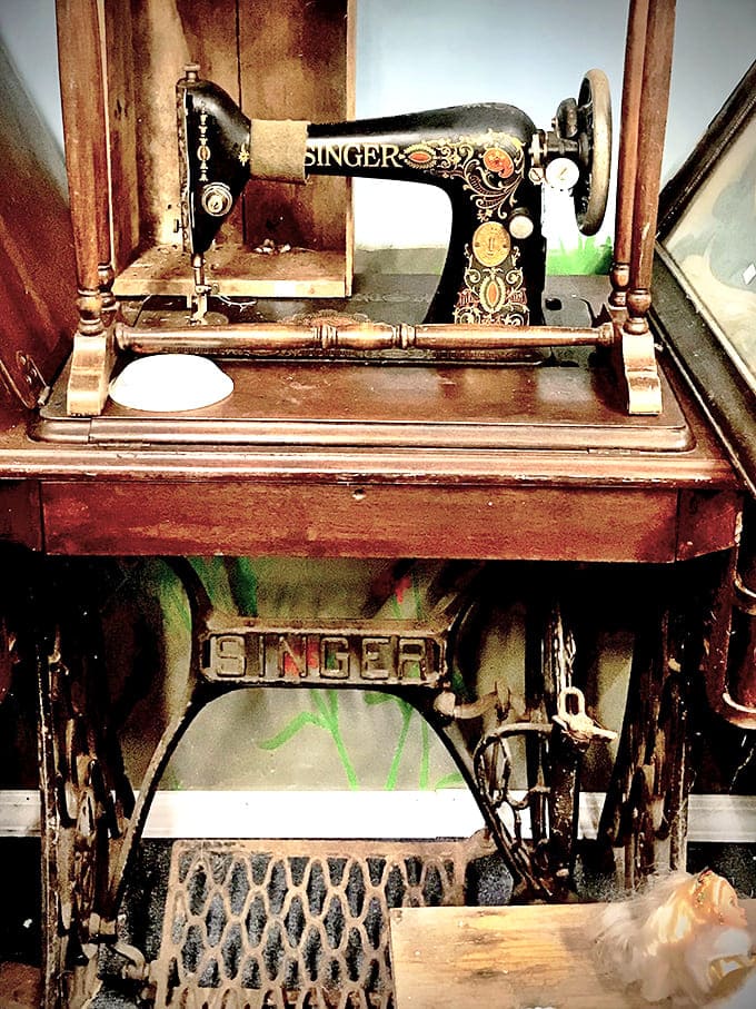 This ornate Singer sewing machine represents an era when household appliances were built like furniture – beautiful, functional, and made to last generations.