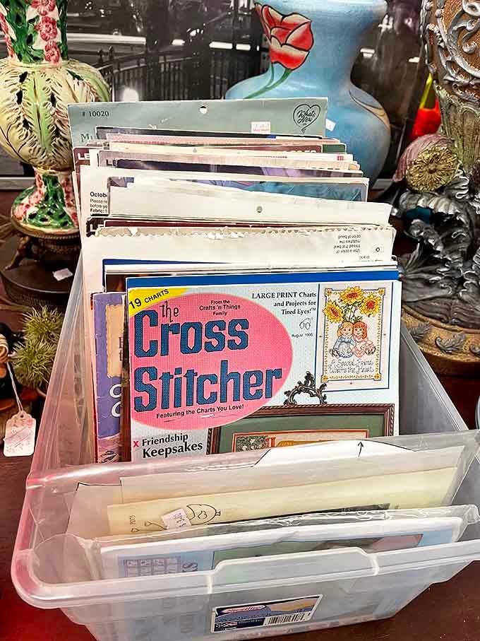 Crafting patterns from when "handmade" was necessity, not luxury &ndash; these vintage cross-stitch kits preserve forgotten domestic arts.