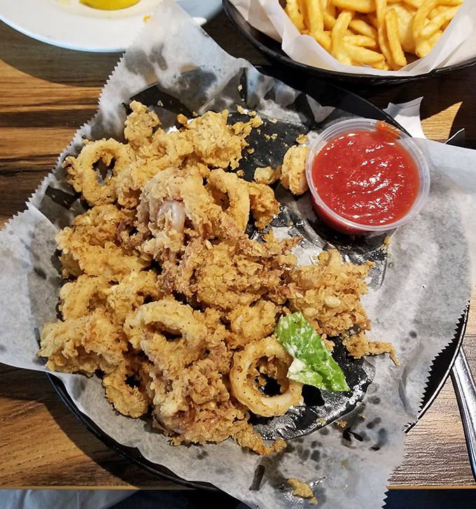 8. fried calamari
These aren't rubber bands in batter &ndash; they're tender, lightly breaded rings that remind you why calamari became popular in the first place.
