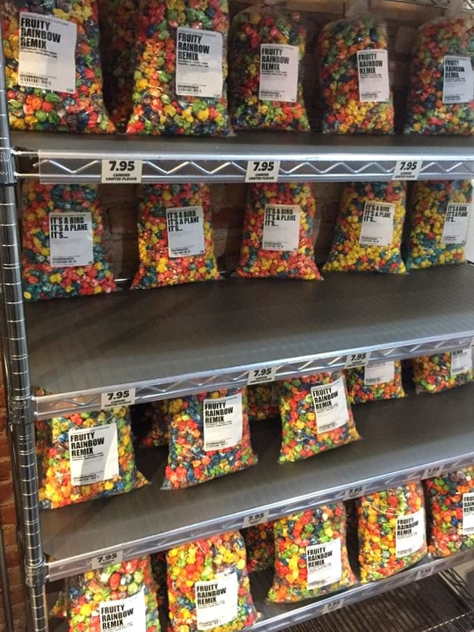 This fruity rainbow remix looks like a unicorn sneezed on popcorn, and somehow that's the highest compliment possible for something this joyfully colorful.