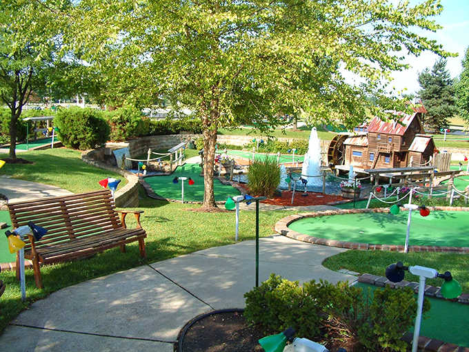 The beautifully landscaped mini-golf course offers challenges for all ages amid green surroundings. Where family rivalries are born and nurtured, one putt at a time.