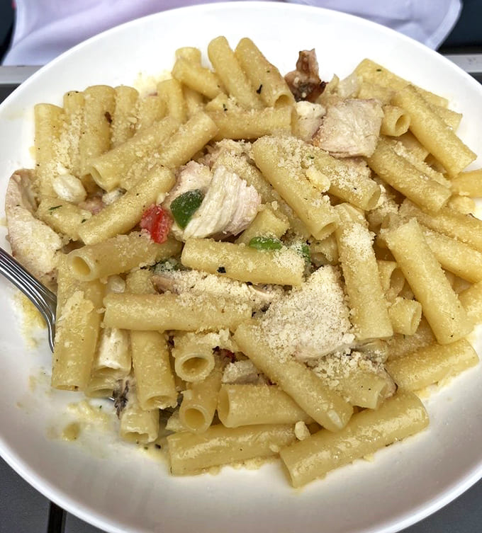 Jerk chicken pasta shouldn't work in theory, but one bite will make you a believer in culinary rule-breaking done right.