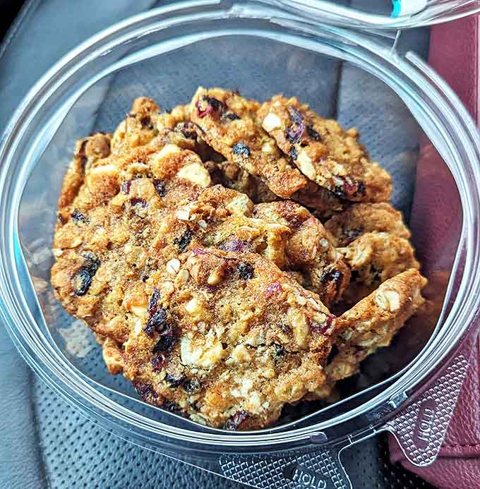 Granola Bars: Hearty oatmeal cookies packed with dried fruit and nuts &ndash; convincing yourself they're "healthy" is part of the experience.