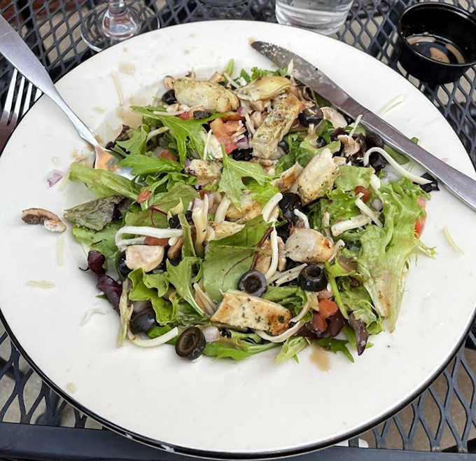 Even the salads refuse to be mere supporting characters &ndash; this Grilled Chicken Salad brings together fresh greens, olives, and properly seasoned chicken.