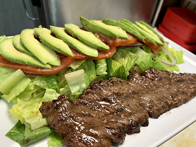 Fresh greens meet perfectly grilled steak in a salad that makes healthy eating feel like a reward rather than a punishment.