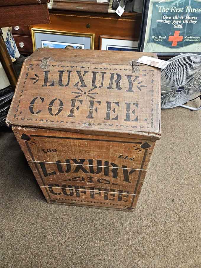 This luxury coffee bin is bigger than most modern apartments and probably held better coffee too.
