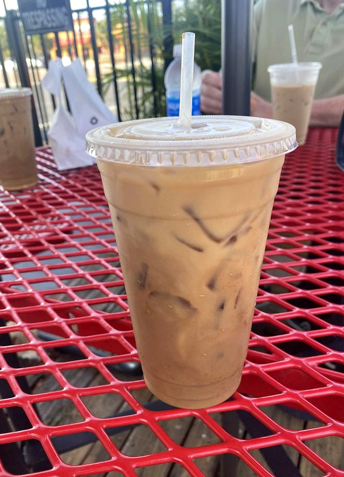 The iced latte provides the perfect caffeine counterpoint to sweet treats, strong enough to stand up to sugar but smooth enough to savor alone.