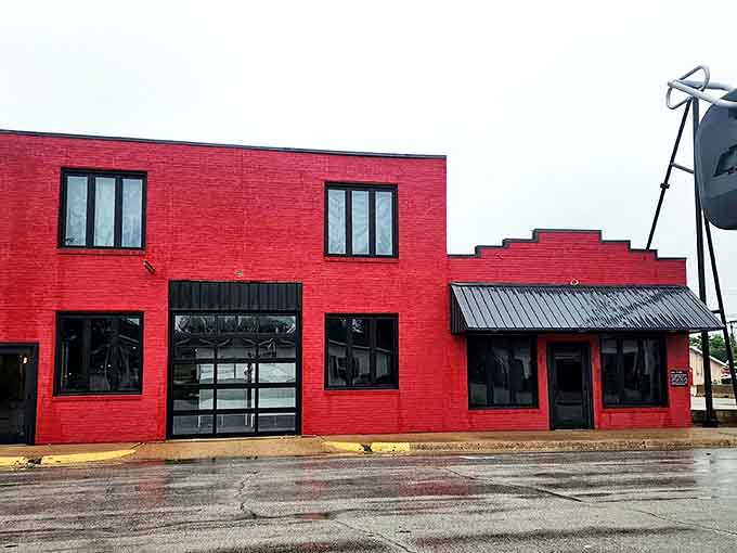 The Chevrolet logo gleams in the sunlight, a testament to America's enduring love affair with automotive culture and roadside oddities.