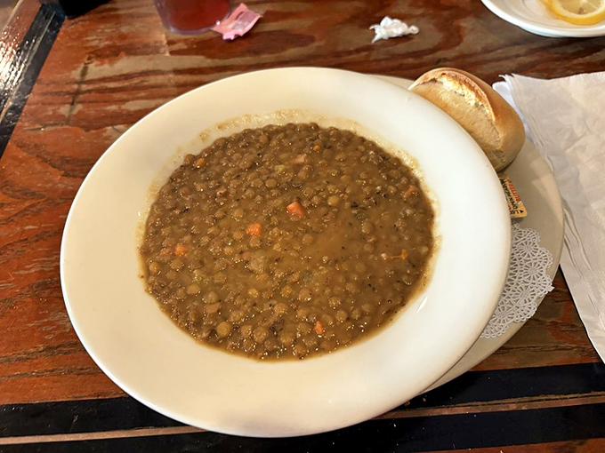 Hearty lentil soup that warms you from the inside out &ndash; comfort in a bowl that's been perfected over generations.