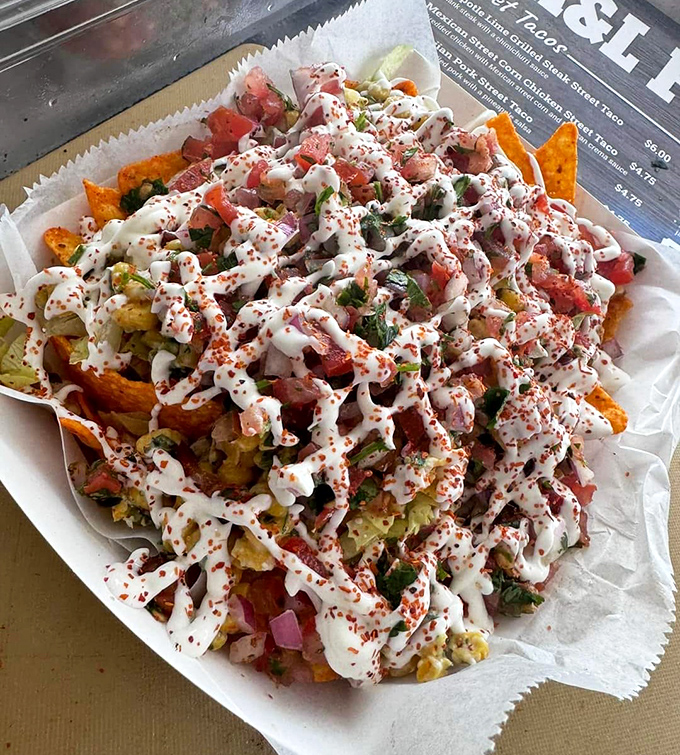 Those loaded nachos might be the menu's best-kept secret &ndash; a mountain of toppings that somehow doesn't overshadow the crispy chips beneath.