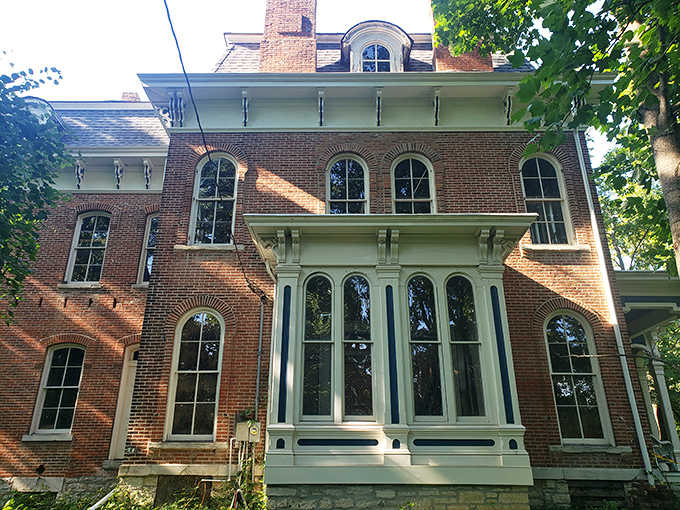 Sunlight streams through tall windows that have witnessed over 150 years of history &ndash; and possibly retain impressions of everyone who's gazed through them.