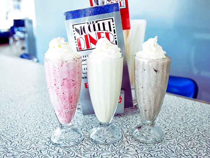 Milkshakes so thick they defy gravity &ndash; these creamy concoctions require both straw and spoon, topped with clouds of whipped cream.