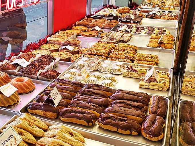 A treasure chest of European pastry tradition meets American innovation in these trays of chocolate-dipped, cream-filled wonders.