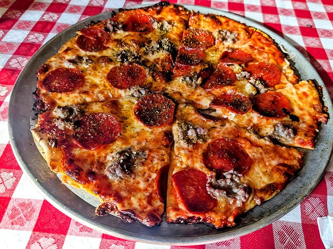 Pepperoni pizza perfection &ndash; those little cups of crispy-edged pepperoni are like flavor explosions waiting to happen.