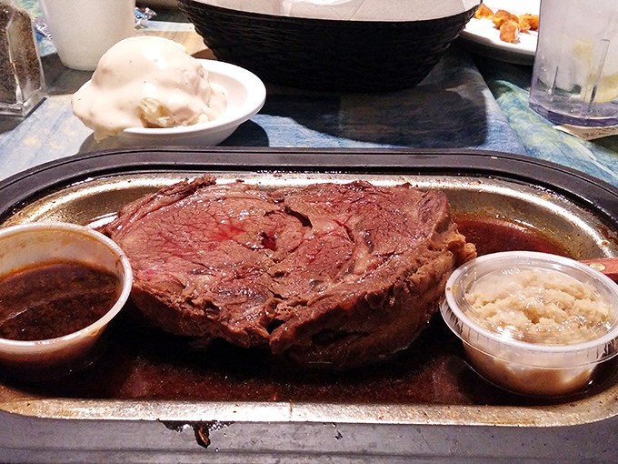 Prime rib that makes meat lovers weak in the knees &ndash; perfectly seasoned, impeccably cooked, and served with all the right accompaniments.