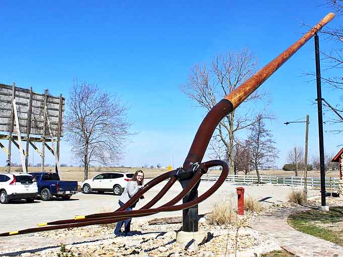 The graceful curve of the handle demonstrates that even at 60 feet, good design still matters.