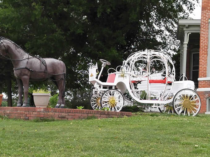 That Cinderella carriage on the lawn isn't just decoration, it's a promise of fairy tale experiences inside.