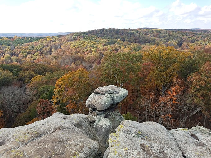 Balanced Rock stands defiant against gravity and time, a natural sculpture that makes you wonder how long it's been playing this precarious game.