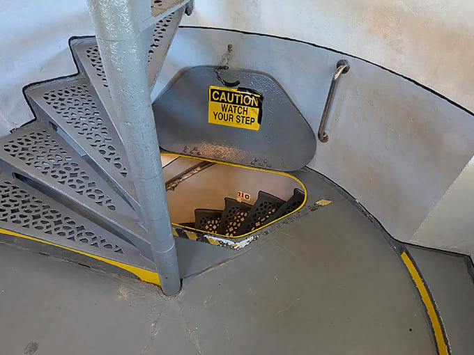 Those 130 spiral steps might make your thighs burn, but that "watch your step" warning becomes very real when you're winding upward in this narrow tower.