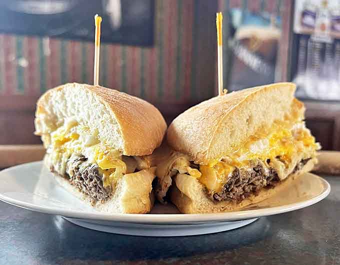 The steak and egg sandwich &ndash; where breakfast meets lunch in a handheld masterpiece that somehow manages to be both hearty and refined.