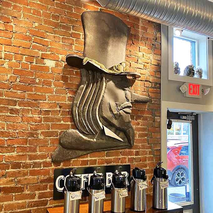 Abraham Lincoln sporting sunglasses watches over diners &ndash; just one example of the whimsical touches that make Zou Zou's memorably quirky.