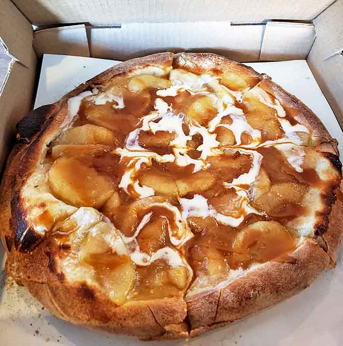 The Apple Decker dessert pizza proves that fruit on pizza isn't just acceptable, it's downright revolutionary when done with this much finesse.