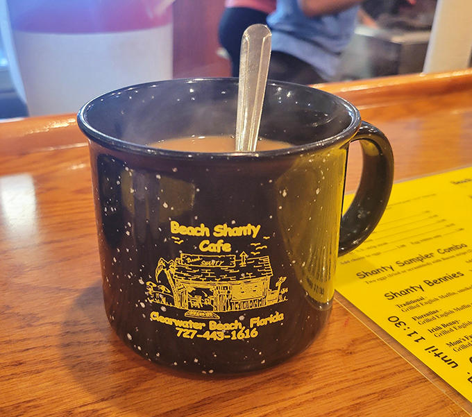 That speckled coffee mug isn't just serving coffee; it's delivering liquid motivation in a vessel that feels satisfyingly substantial in your hands.