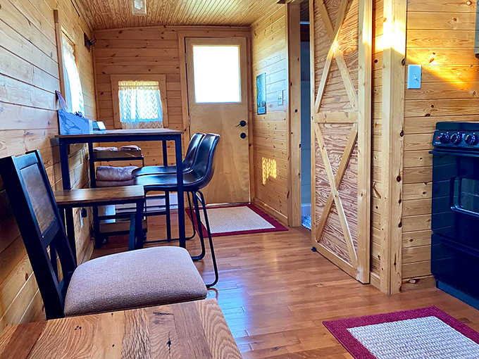 The dining nook proves good things come in small packages &ndash; a perfect perch for coffee, conversation, and countryside views.