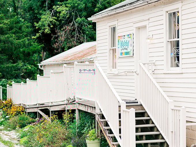 The Roastery's white clapboard charm invites you to climb those steps and discover locally roasted beans that put chain coffee to shame.