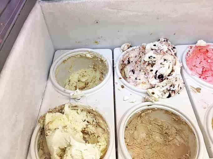 The ice cream case reveals a rainbow of homemade flavors &ndash; each one with its own personality, waiting patiently for its moment in the spotlight.