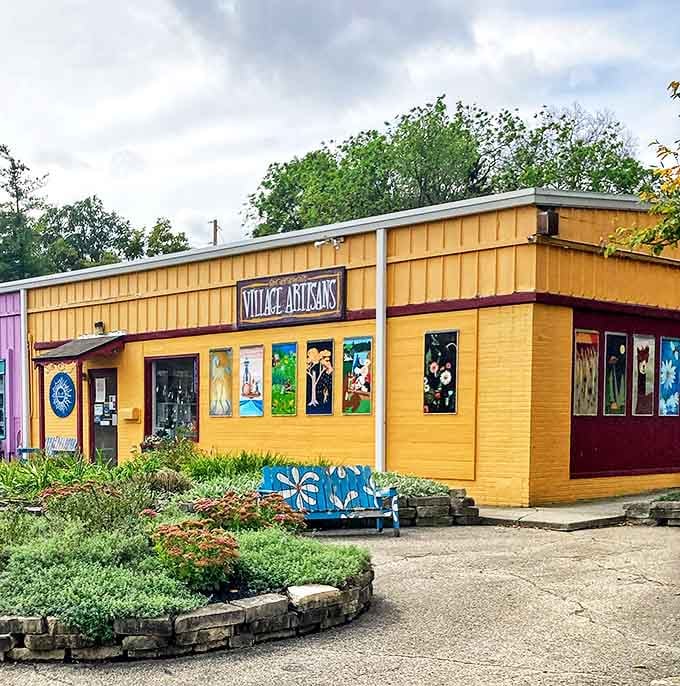 Sunshine-yellow walls house a cooperative gallery where local artists prove creativity thrives far beyond big city limits.