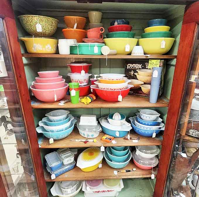 The holy grail for Pyrex collectors, these cheerful bowls in primary colors once graced countless mid-century American kitchens with style.