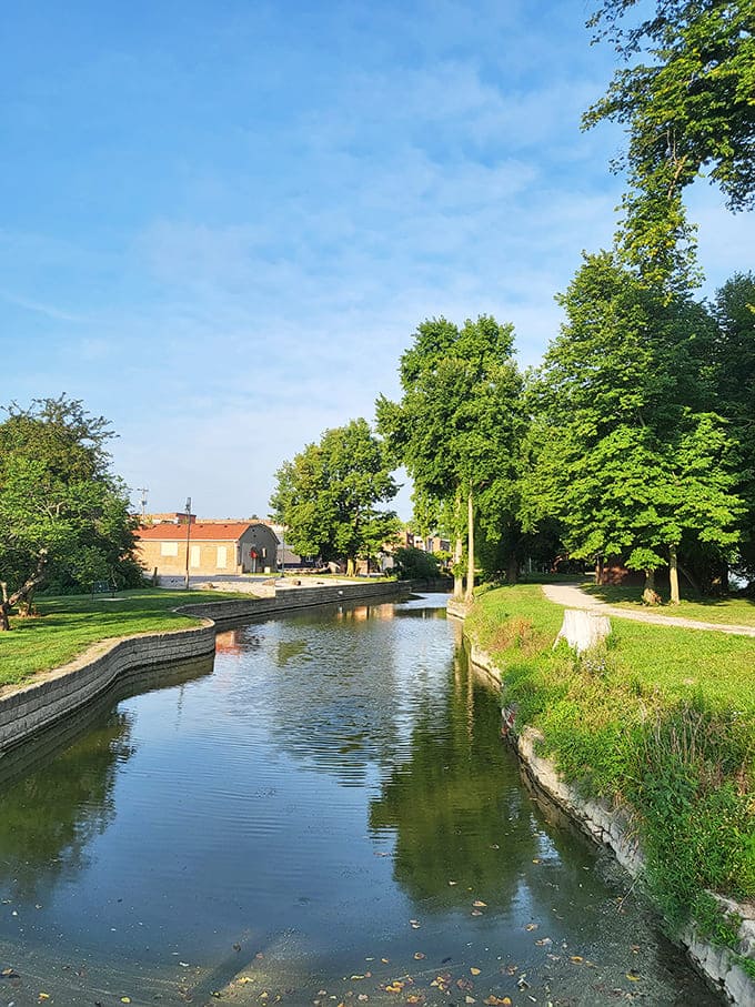 The watershed area offers a peaceful reflection of sky and trees &ndash; nature's version of a meditation app, but infinitely more effective.