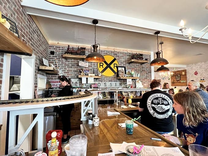 The counter area buzzes with energy and efficiency, where friendly staff work their magic and coffee flows as freely as conversation.