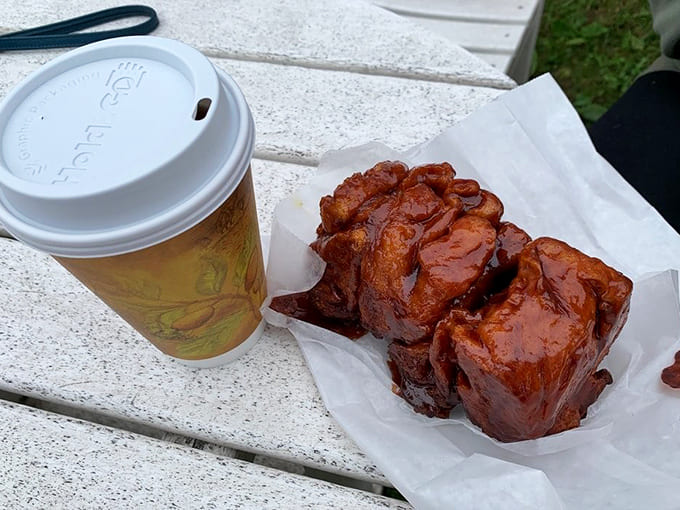 Coffee and a cinnamon roll make the perfect pair, like Lucy and Ricky but with more frosting and fewer arguments.
