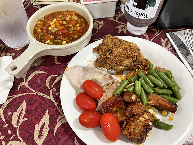 The buffet spread showcases the best of Amish cooking, with hearty portions and homestyle flavors that keep people coming back for more.