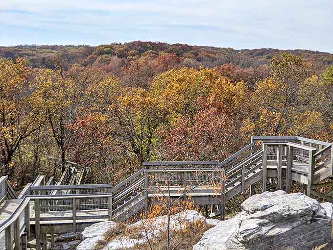 Autumn transforms the observation deck into a viewing platform for nature's most spectacular color show &ndash; no tickets required.
