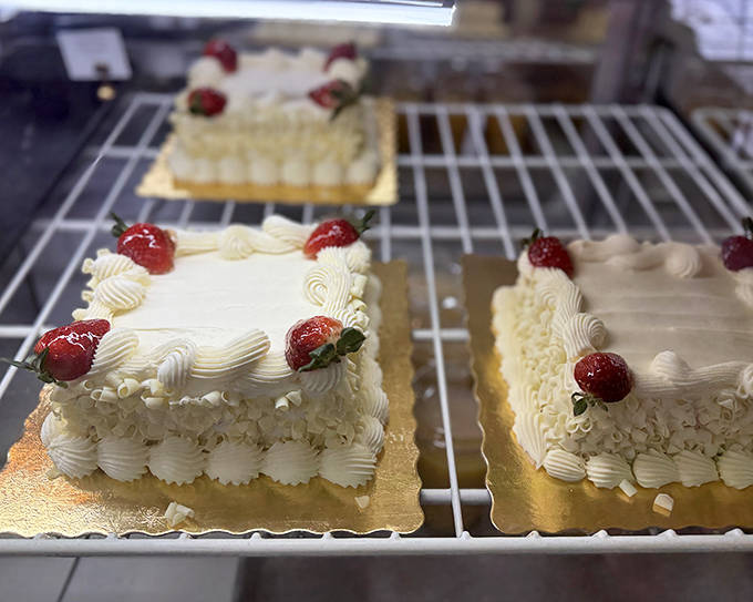 These aren't just cakes &ndash; they're edible art, with delicate strawberry-topped cream confections that would make a Parisian pastry chef nod in approval.