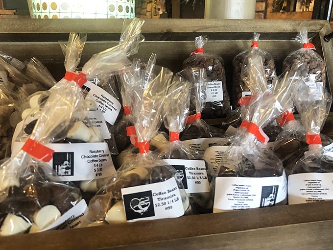 Coffee beans packaged with love &ndash; because in a place this special, even the caffeine comes with a side of charm.