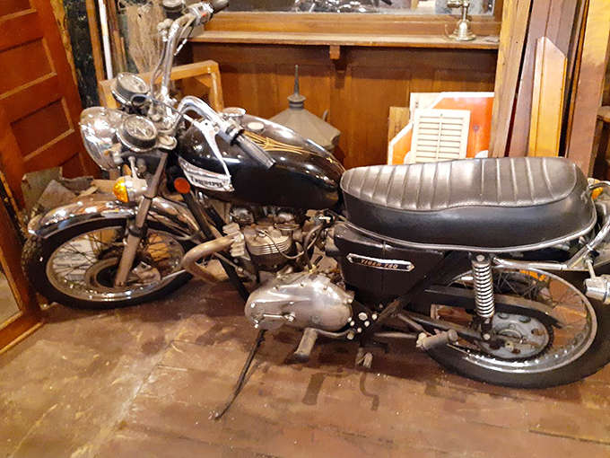 This vintage motorcycle isn't just transportation &ndash; it's functional sculpture, a mechanical time capsule of engineering and design from another era.