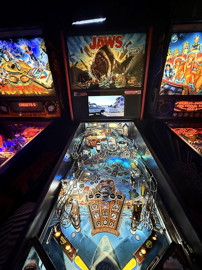 The vintage Jaws pinball machine lets players relive the classic film's tension &ndash; just when you thought it was safe to put your quarters away.